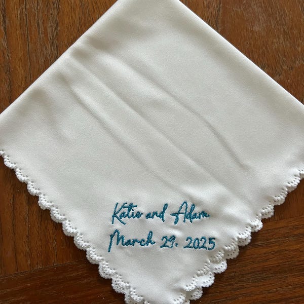 Custom Handkerchief Personalized Embroidered Handkerchief - Christmas ...