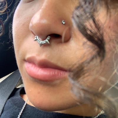 Gold Opal Mandala Medusa Labret for Medusa, Cartilage, Philtrum, Tragus ...