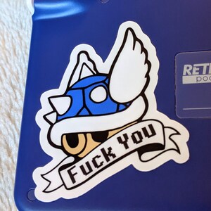 Blue Shell Vinyl Sticker Mario Kart Nintendo - Etsy