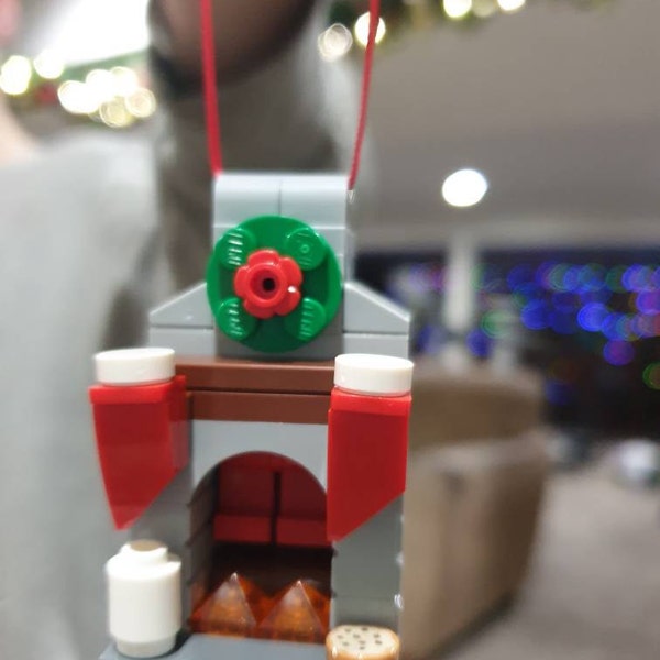 Santa in the Chimney Ornament | Christmas Tree Holiday Ornament | Made ...