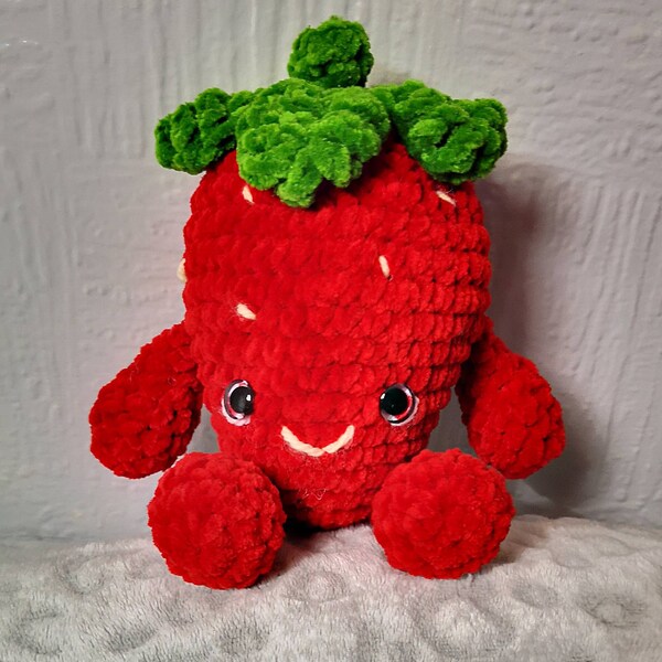 Crochet Strawbuddy Plushie Pattern | Amigurumi Strawberry Fruit PDF ...