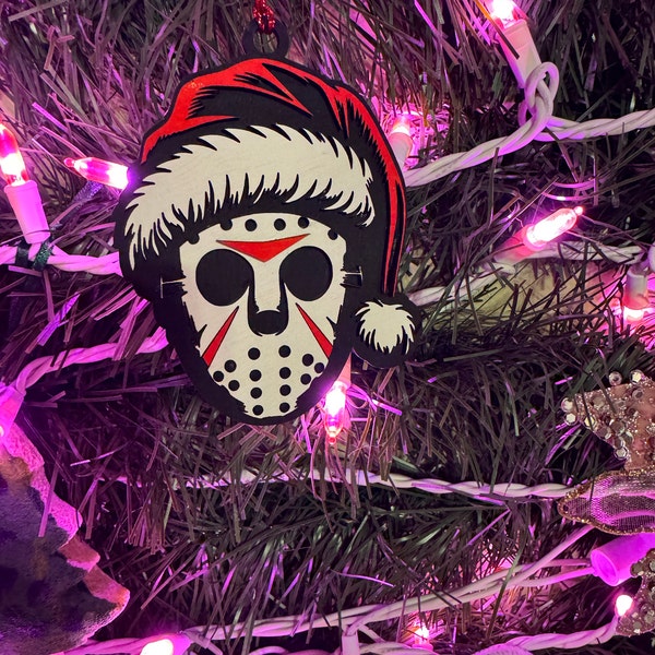 Jason Horror Christmas Theme Santa Hat - Etsy