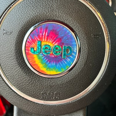 Holographic Sequins Steering Wheel Jeep Sticker Decal, Wrangler JK, JL ...