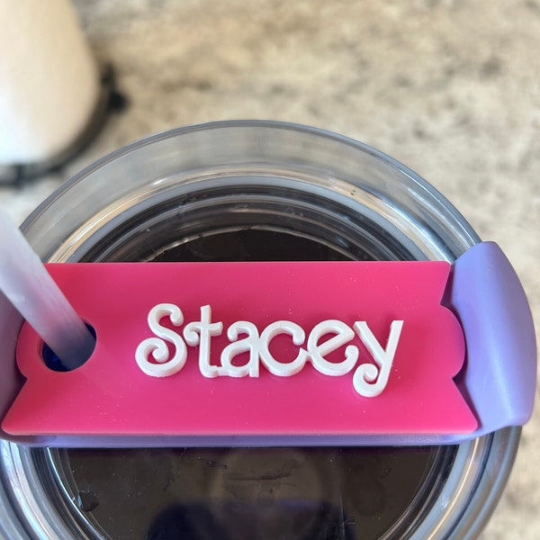 Stanley Name Plates Lid Toppers Cup Accessories Pink Blue Personalized ...