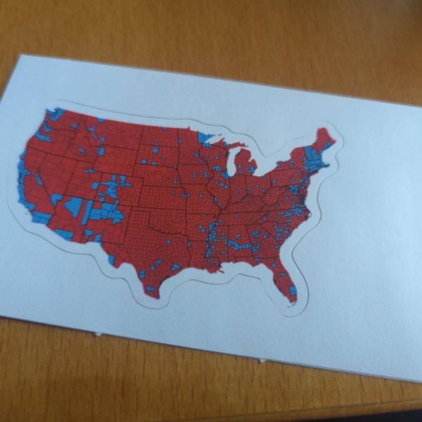 President Donald Trump 2024 Election Results Map Kiss-cut Vinyl Decals ...