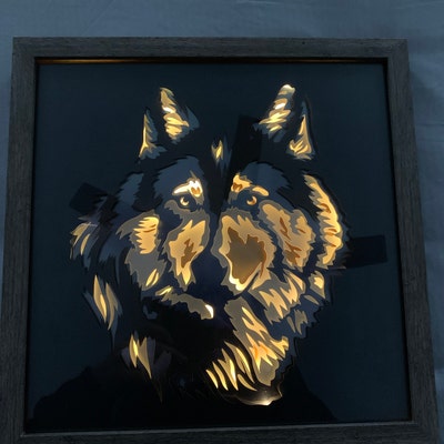Wolf Paper Cut Light Box Template, Shadow Box, 3D Papercut Lightbox Svg ...