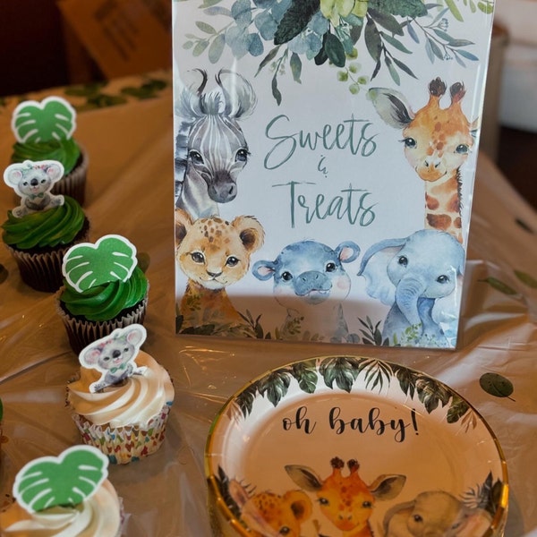 Sweets Dessert Table Sign Safari, Wild One ,printable,safari Table Sign ...