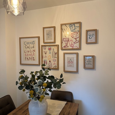 Let's Eat Print, Kitchen Wall Art, Abstract Print, Bon Appetit Print ...