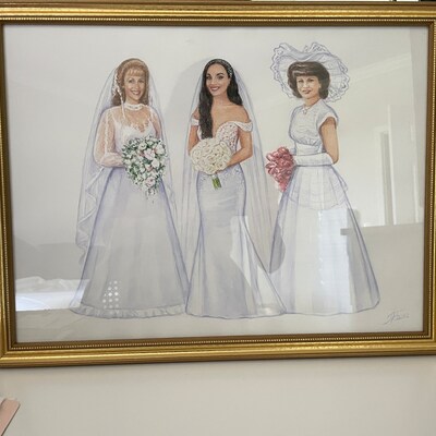 Watercolor Wedding Portrait Painting Custom HAND PAINTED Wedding ...