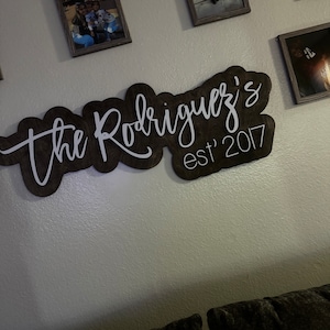 Large Last Name Sign, Cut Out Last Name Sign, Wedding Name Sign, Double ...