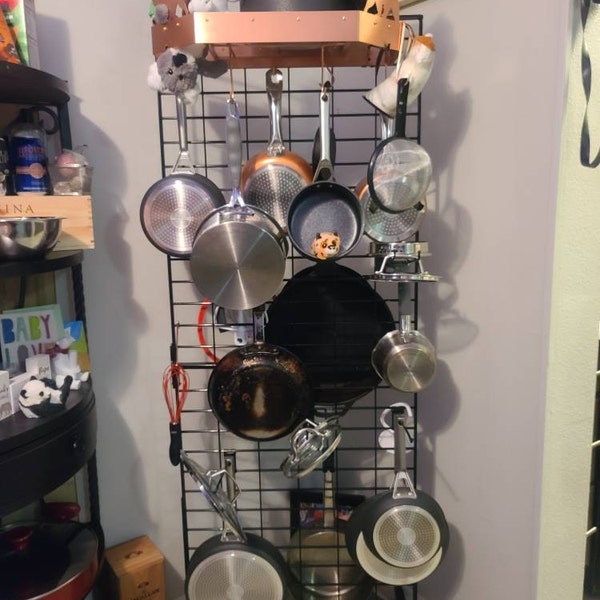 Wall Mounted Solid Copper Pot Rack With Bear - Etsy