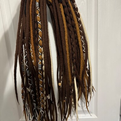 Wool Double Ended Single Ended Dreadlocks Fox Ombre Orange on Black ...