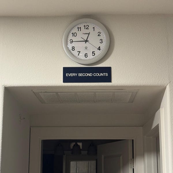 EVERY SECOND COUNTS - 12" X 4" Engraved Sign | as Featured in "the Bear" - Etsy