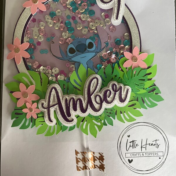 Stitch 3D Shaker Cake Topper Lilo and Stitch Personalised - Etsy UK