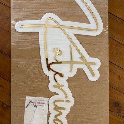 3D Large Lasercut Name or Word Large Script Sign Acrylic Lasercut Name ...