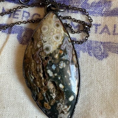 Knapped Rose Quartz Crescent Moon Necklace // Electroformed Jewelry ...