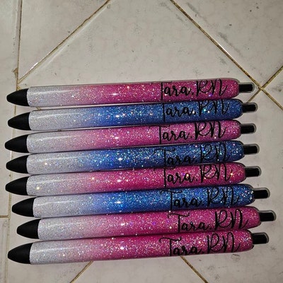 Ombre Glitter Pens, Pink Blue Purple Green Yellow Orange Red to White ...