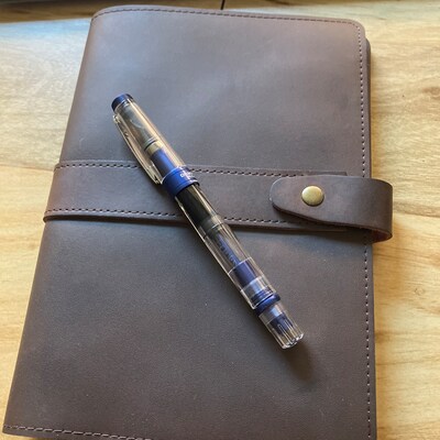 Le Vent 5x8 Refillable Leather Journal, 2 Notebooks Lined and Blank, A5 ...