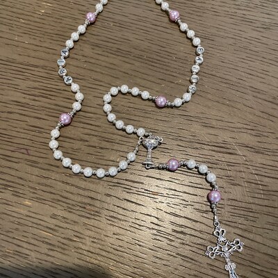 Personalized Rosary Custom Rosary Baptism Rosary First Communion Rosary ...
