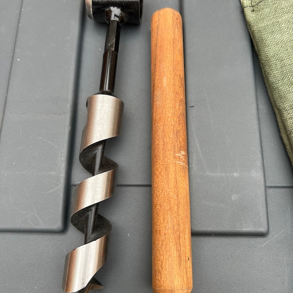 Bushcraft Scotch Eye Auger Hand Drill, Primitive Woodworking Tool for ...