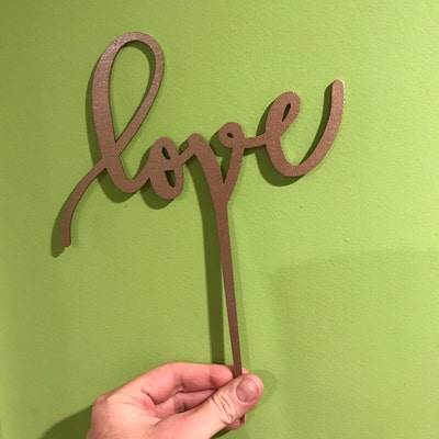 Rustic LOVE Cake Topper Wooden Cake Topper Engagement Cake Topper ...