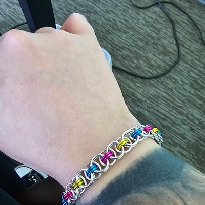 16g JPL3 / Jens Pind Linkage LGBTQ Pride Chainmail Bracelets All Pride ...