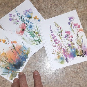 Wildflower Card Set, Blank Note Card Set, All Occasion Greeting Card ...