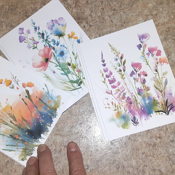 Wildflower Card Set, Blank Note Card Set, All Occasion Greeting Card ...