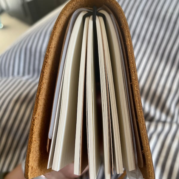 Personalized Refillable Leather Notebook, A6 A5 Leather Notepad, Daily ...