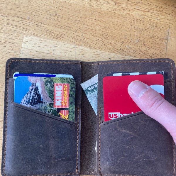 Minimalist Bifold Wallet, Leather Cards Wallet, Groomsmen Wallet ...