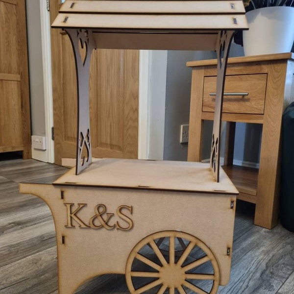 CANDY CART *personalised* Large Wedding Party Sweet Display Stand ...