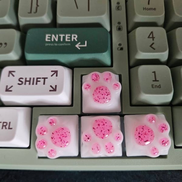 Keycap Resin Caps Lock 1.75u With Natural Flowers Handmade Keycap for ...