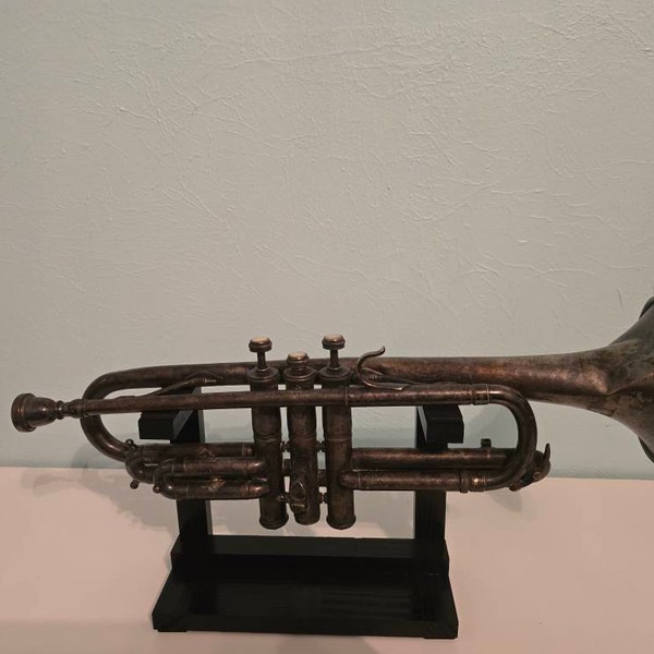 Horizontal Trumpet Display Stand Handmade Wooden - Etsy