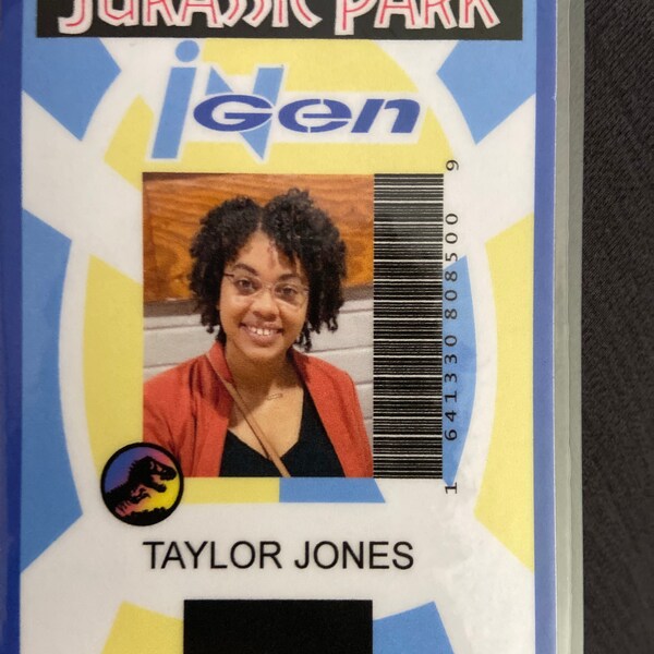 Jurassic Park Ingen Character/custom Photo ID Badge - Etsy