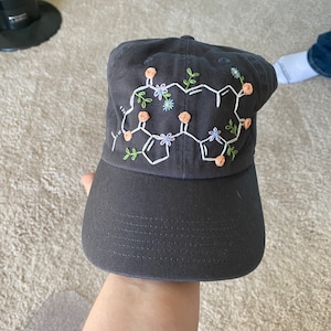 Custom Embroidered Chemical Structure Baseball Cap, Personalized ...
