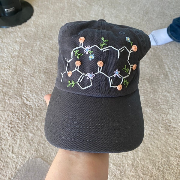 Custom Embroidered Chemical Structure Baseball Cap, Personalized ...