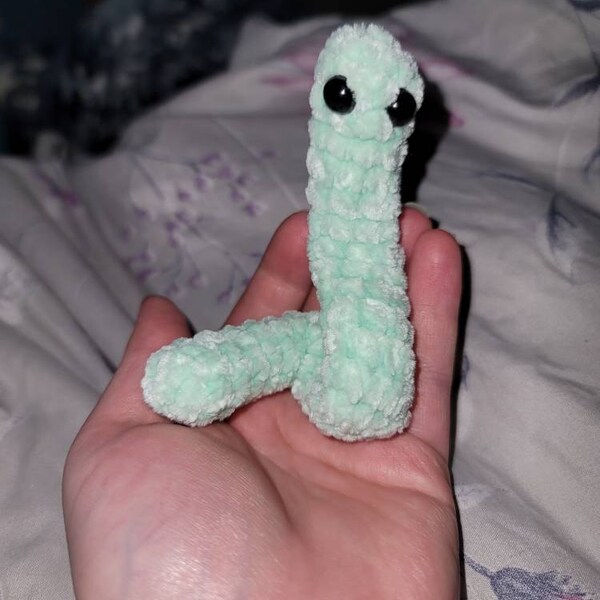 Posable Worm Plushie! _______________ Mini Crochet Worm Doll - Etsy
