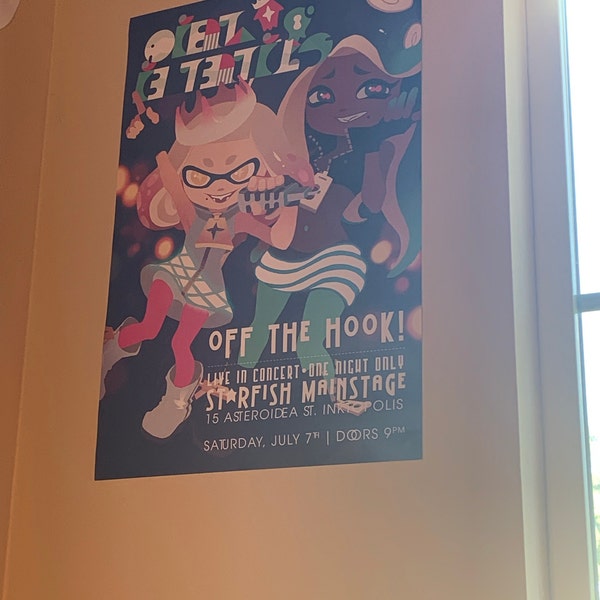 Off the Hook Concert Poster Splatoon 2 Artist Print Illustration - Etsy