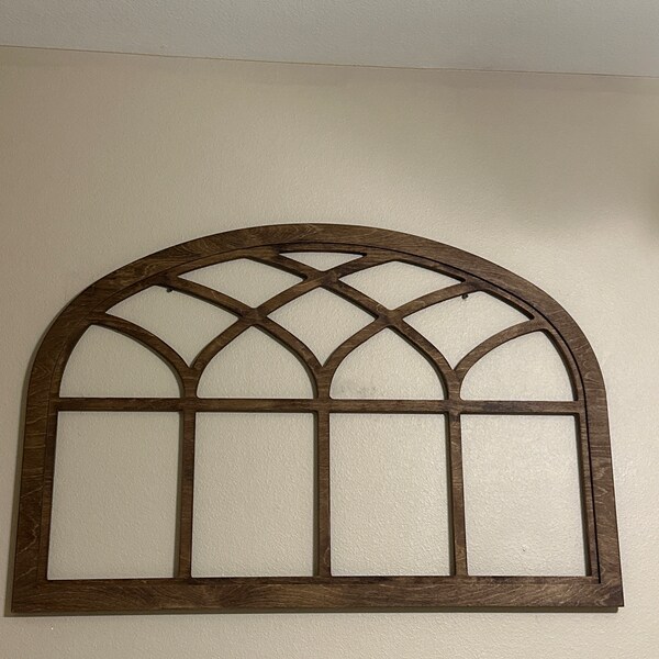 Large Half Arched Window Frame, Farmhouse Frame, Faux Arch Window ...