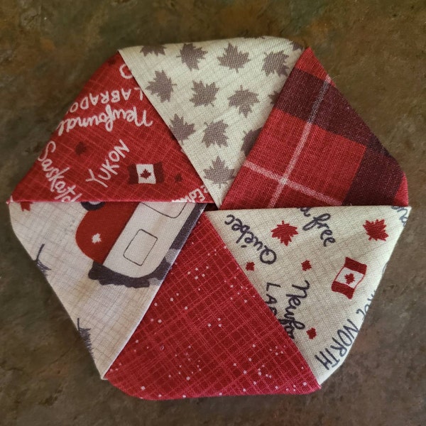 Easy Hexagon Trivet and Coasters Pdf Sewing Pattern; Hexie Placemat ...