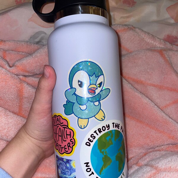 Kirby With a Knife Sticker / Cute Pink Puff Kirb Poyo Sticker Holding a ...