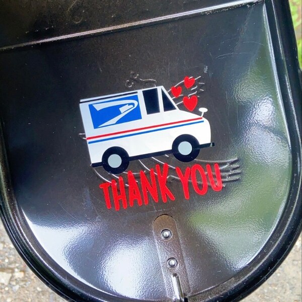 Thank You Mailbox Decal / Mailman Decal / Mailbox Decal / Mailman ...
