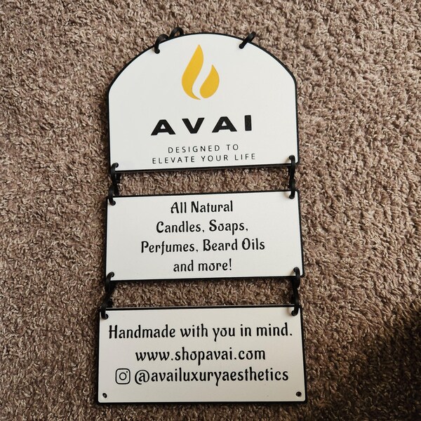 Personalized Sign for Hanging on Pop up Tents, Market Displays, Custom ...