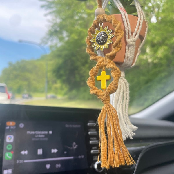 Car Mirror Cross, Cross Car Charm, Christian Rearview Mirror Hanging ...