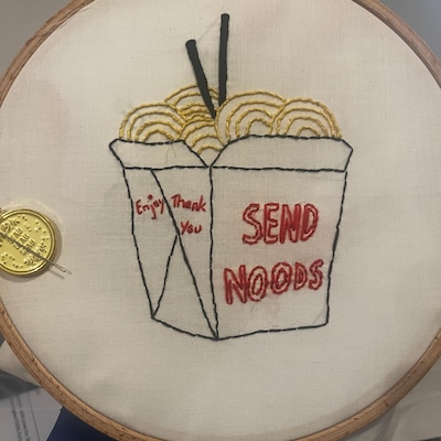 Embroidery PDF Pattern, Paper Crane Embroidery, Cherry Blossom ...