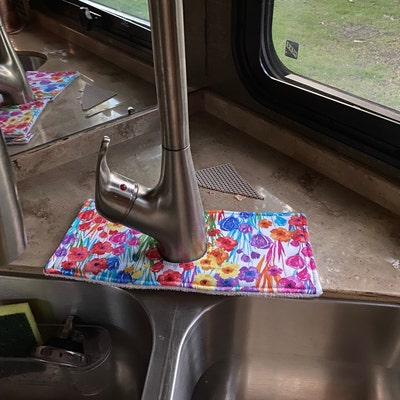 Faucet Splash Catcher / Faucet Drip Catcher / Kitchen Sink Splash ...