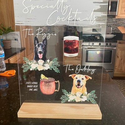 Pet Drink Sign With Custom Cats or Dogs Wedding Sign YOUR - Etsy