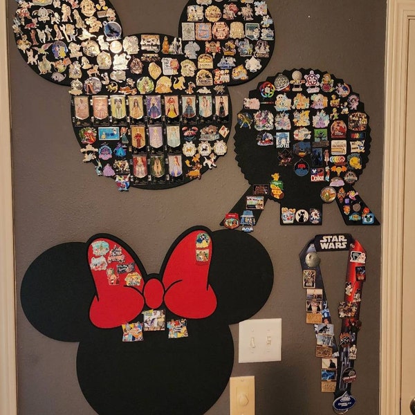 Minnie Mouse Cork Board With Engraved Detailing. Minnie Mouse Pin ...