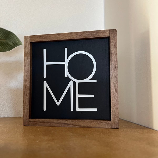 Home Wooden Sign / Modern Home Sign/ Tiered Tray Sign / Entryway Sign ...