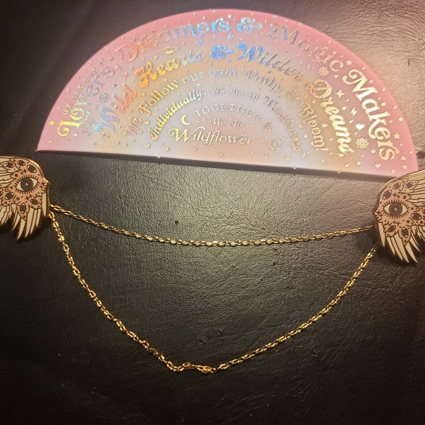 Angel Wing Enamel Pins - Collar Pins W/ Chain - Biblically Accurate ...